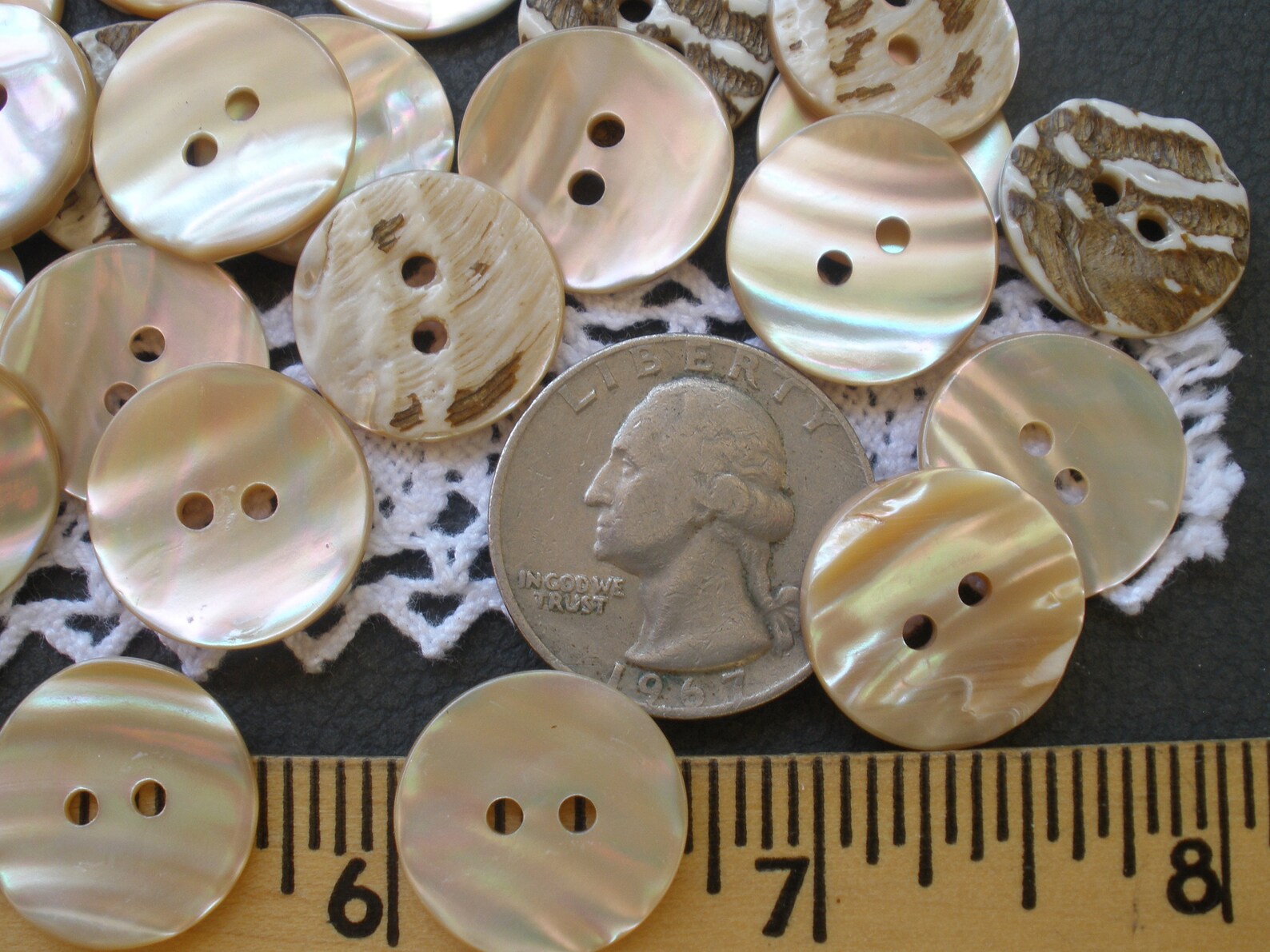 Champagne Lustre Real Shell Buttons 11/16 28L MOP - Etsy