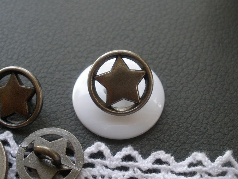 Star Buttons Dull Silver Color Cut Out Metal Shank Size 24L | Etsy