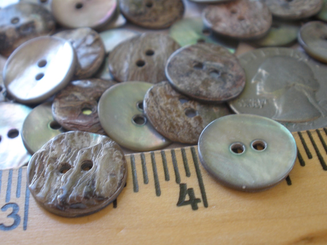 Cool Real Shell MOP Buttons Smokey 15mm 5/8" Size 24L Pearl Smoke ...