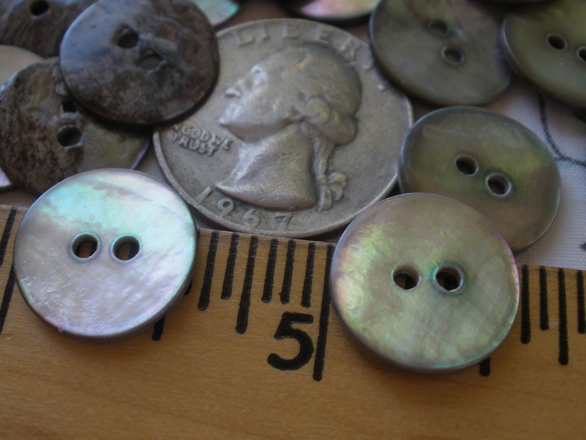 Cool Real Shell MOP Buttons Smokey 15mm 5/8" Size 24L Pearl Smoke ...