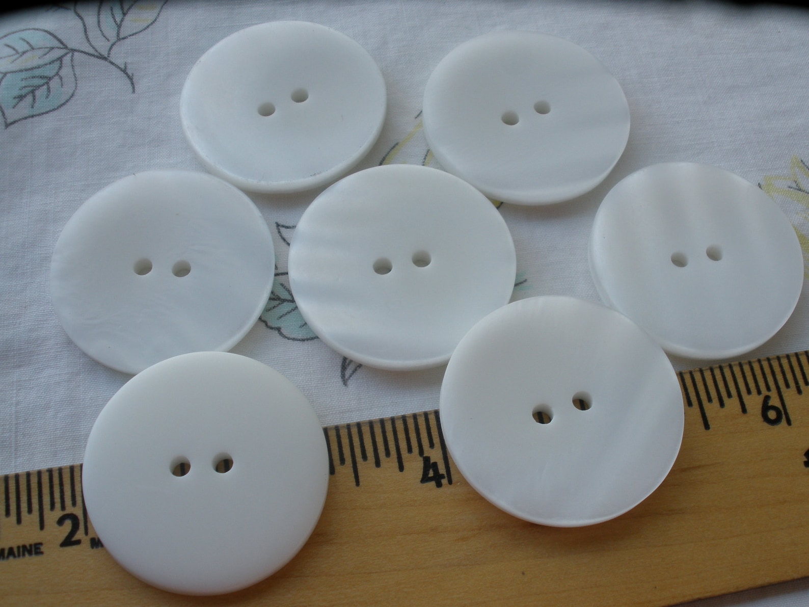 Frost White Large Coat Buttons 55L 35mm 1 3/8" Plastic 2 Hole Sew-on ...