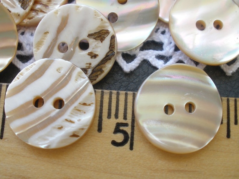 Champagne Lustre Real Shell Buttons 11/16 28L MOP - Etsy