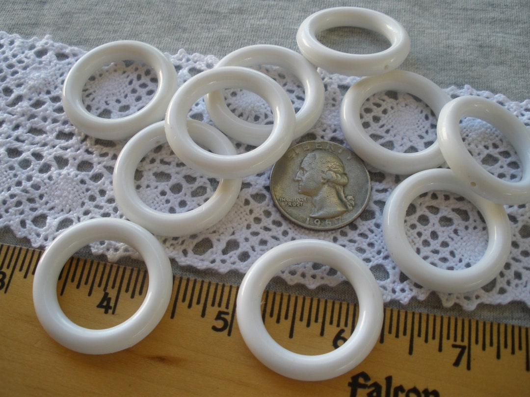 22mm ID / 32mm OD White Plastic O-rings Round 7/8 Inch Opening 6 Cabone ...