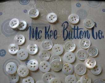 13MM Bulk River Shell White Vintage MOP Classic Shirt Buttons 100 ...