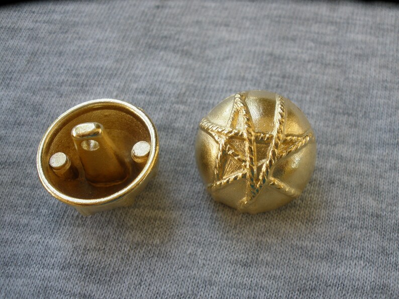 Textured Abstract Metal Gold Dome Shank Buttons 28L (11/16" 17MM) Matte ...