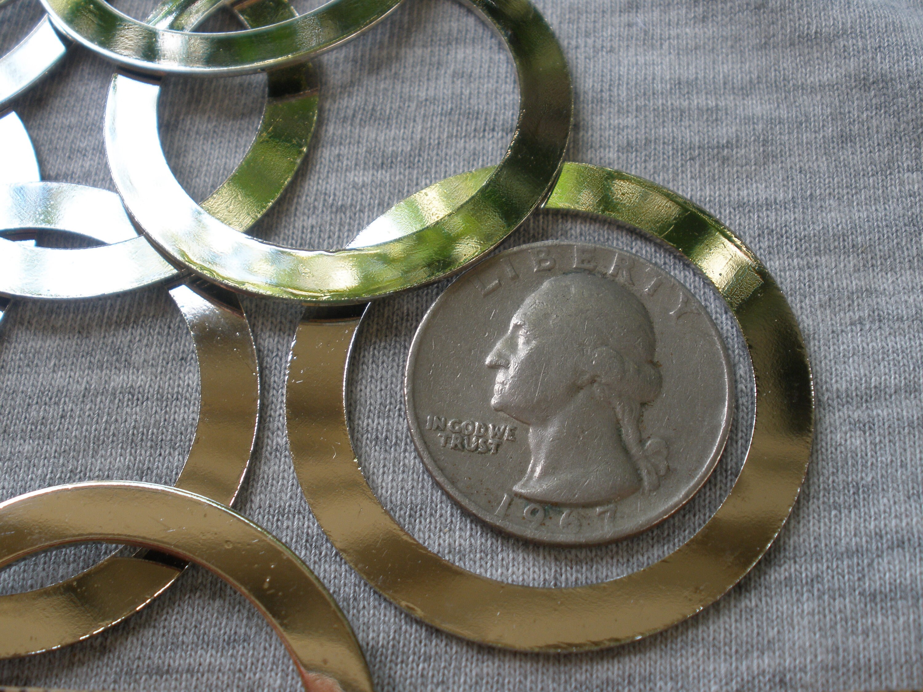 30MM ID / 39MM OD Metal Thin Flat O Rings Nickel Color Round - Etsy