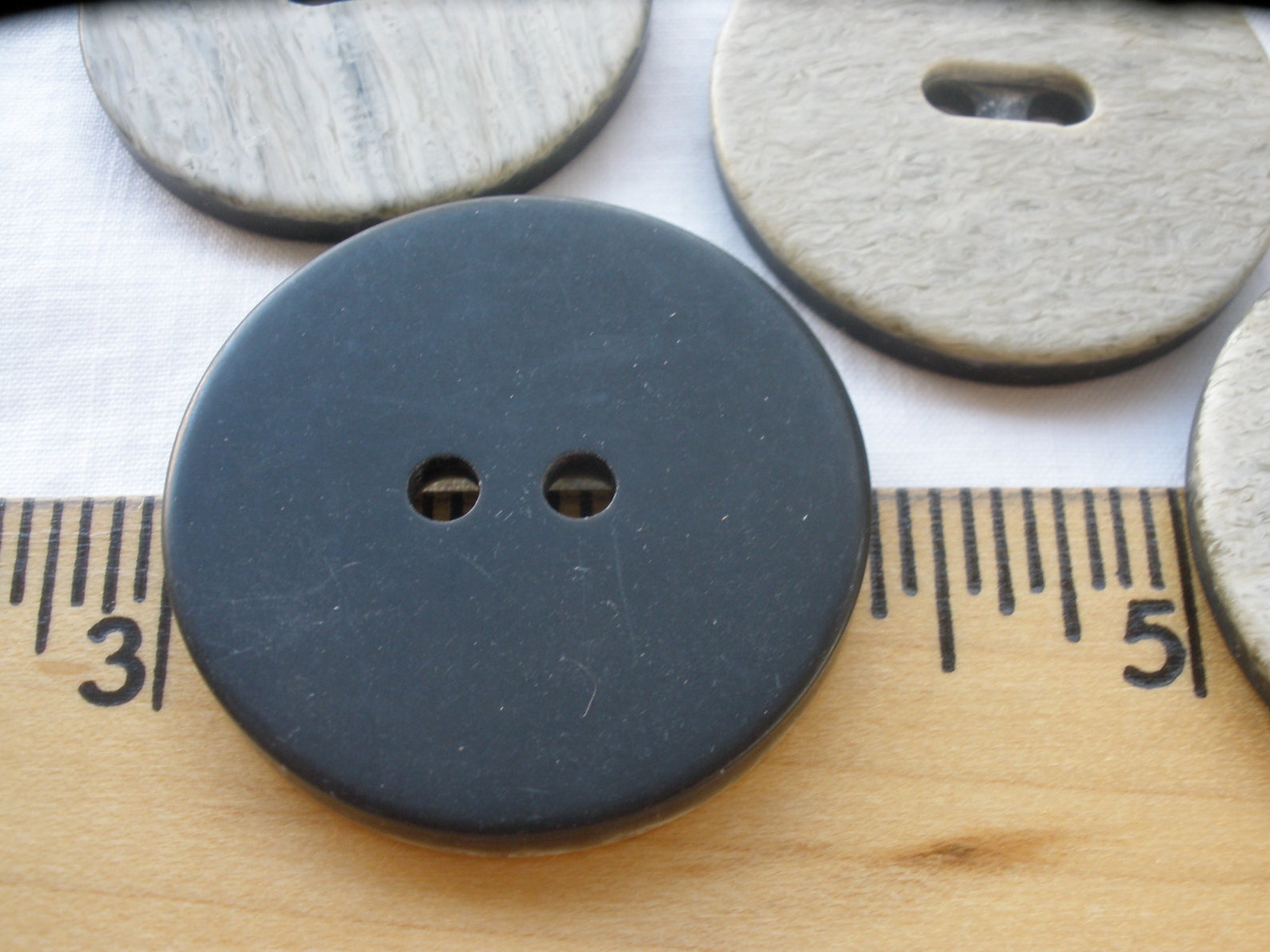 7 Large Coat Buttons 55L 35mm 1 3/8 Gray-beige Formica - Etsy