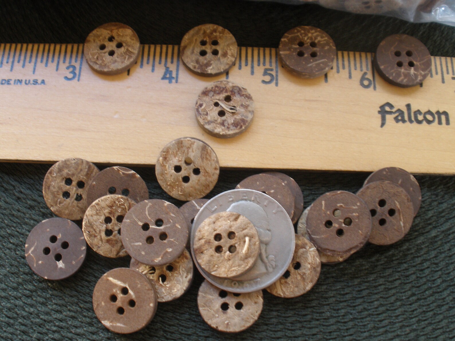 Classic 15MM Coconut Shell Shirt Buttons 4-hole 24L Knit | Etsy