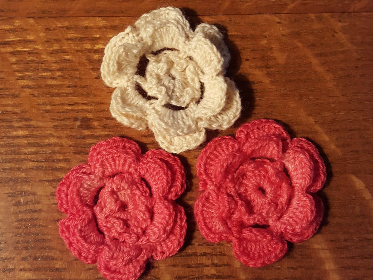 Natural Color Cotton Crochet 2 Layer Flowers 35MM to 38MM Wide - Etsy