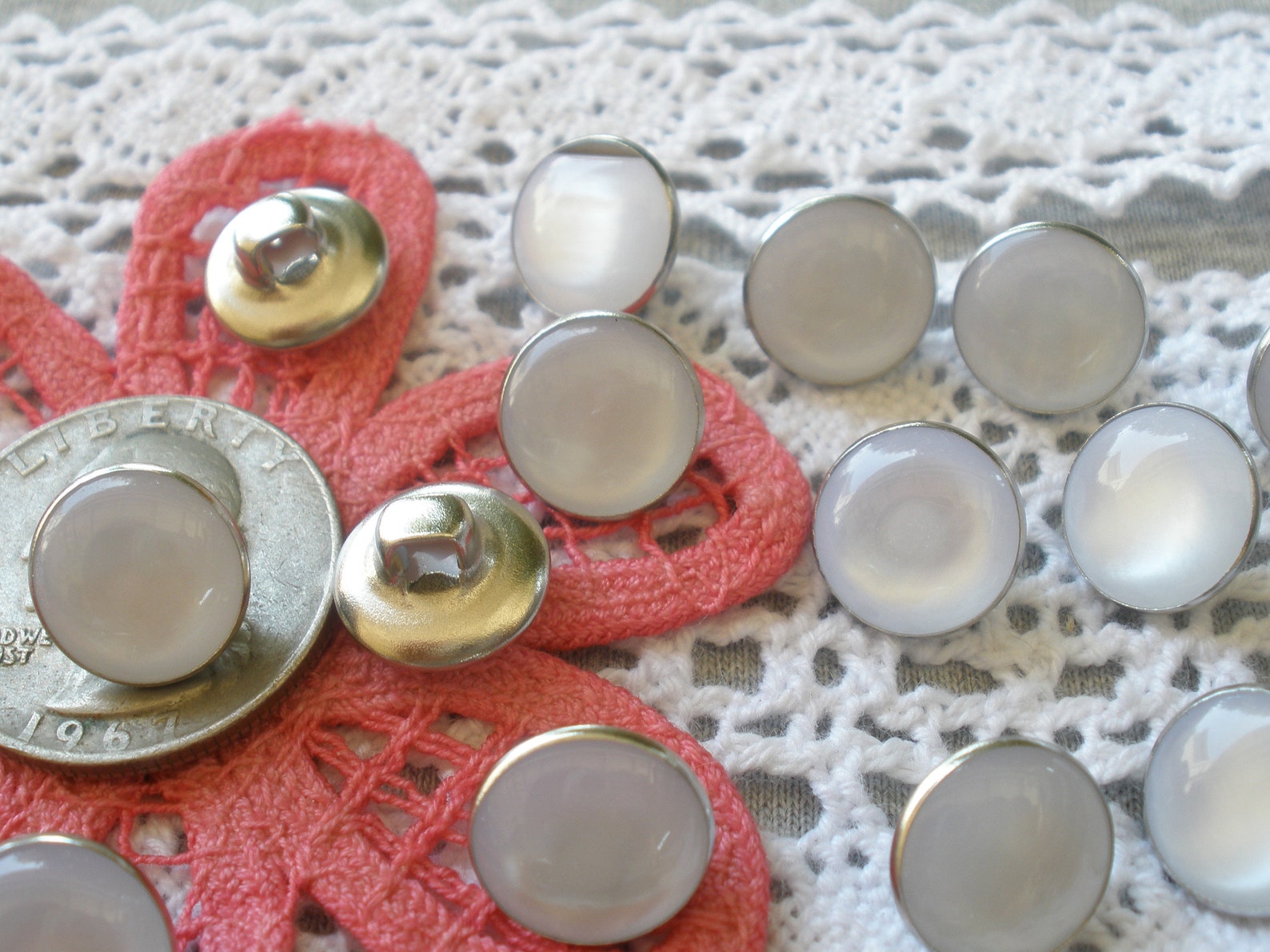 Bulk 11MM Western Shirt Buttons White Pearl Snap Nickel Shank 7/16 ...