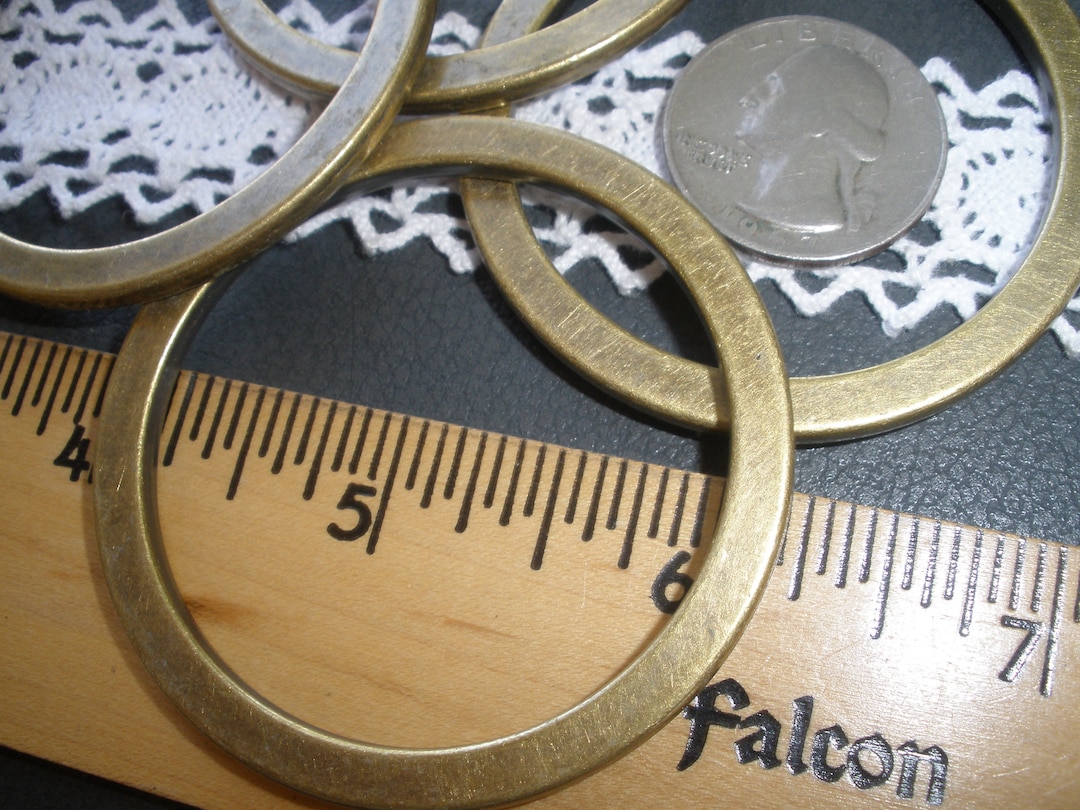 45MM ID 55MM OD Metal Flat O Rings Antique Brass Color Round 1 13/16 ...