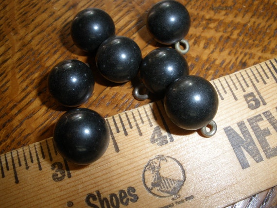 Vintage Black Ball Pin Shank Beads Buttons 1/2 13MM - Etsy