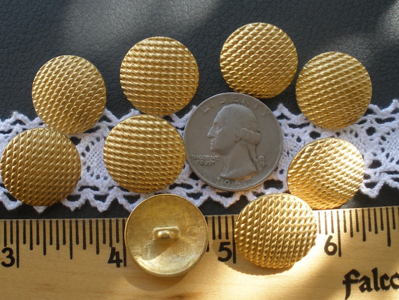 Matte Gold Color Textured Metal Dome Shank Buttons 3/4 | Etsy