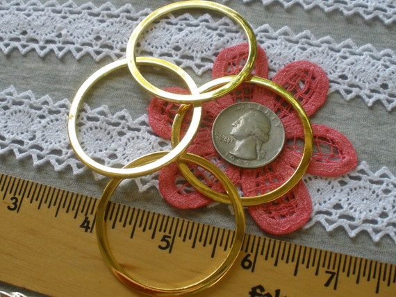 40MM ID 47MM OD metal flat O rings Gold Color Round 1 | Etsy