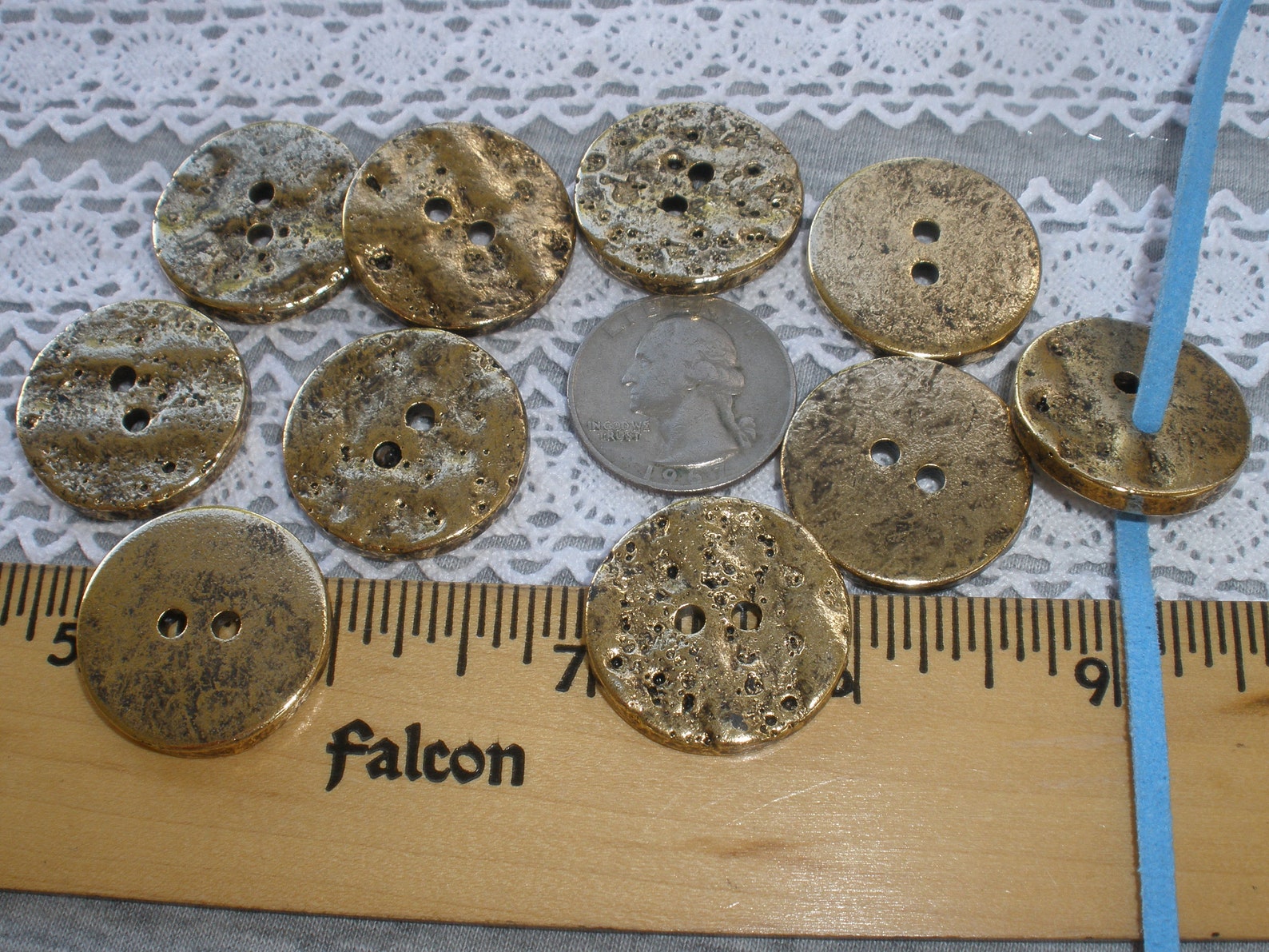 25MM Matte Antique Gold & Textured Buttons Metallic Plastic 2 - Etsy
