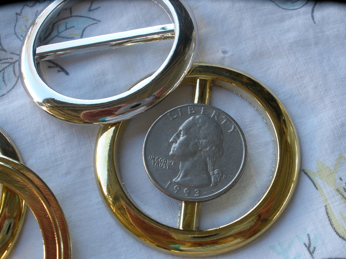 Basic Gold or Silver Plastic Scarf Slide Round Buckle - Etsy