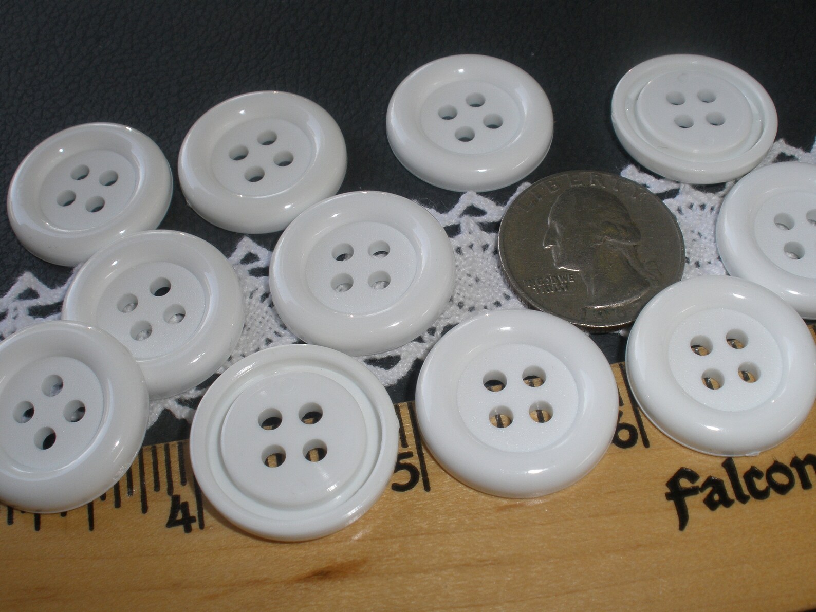Basic White Plastic Shiny Rim Buttons 23MM 36L Matte Textured - Etsy