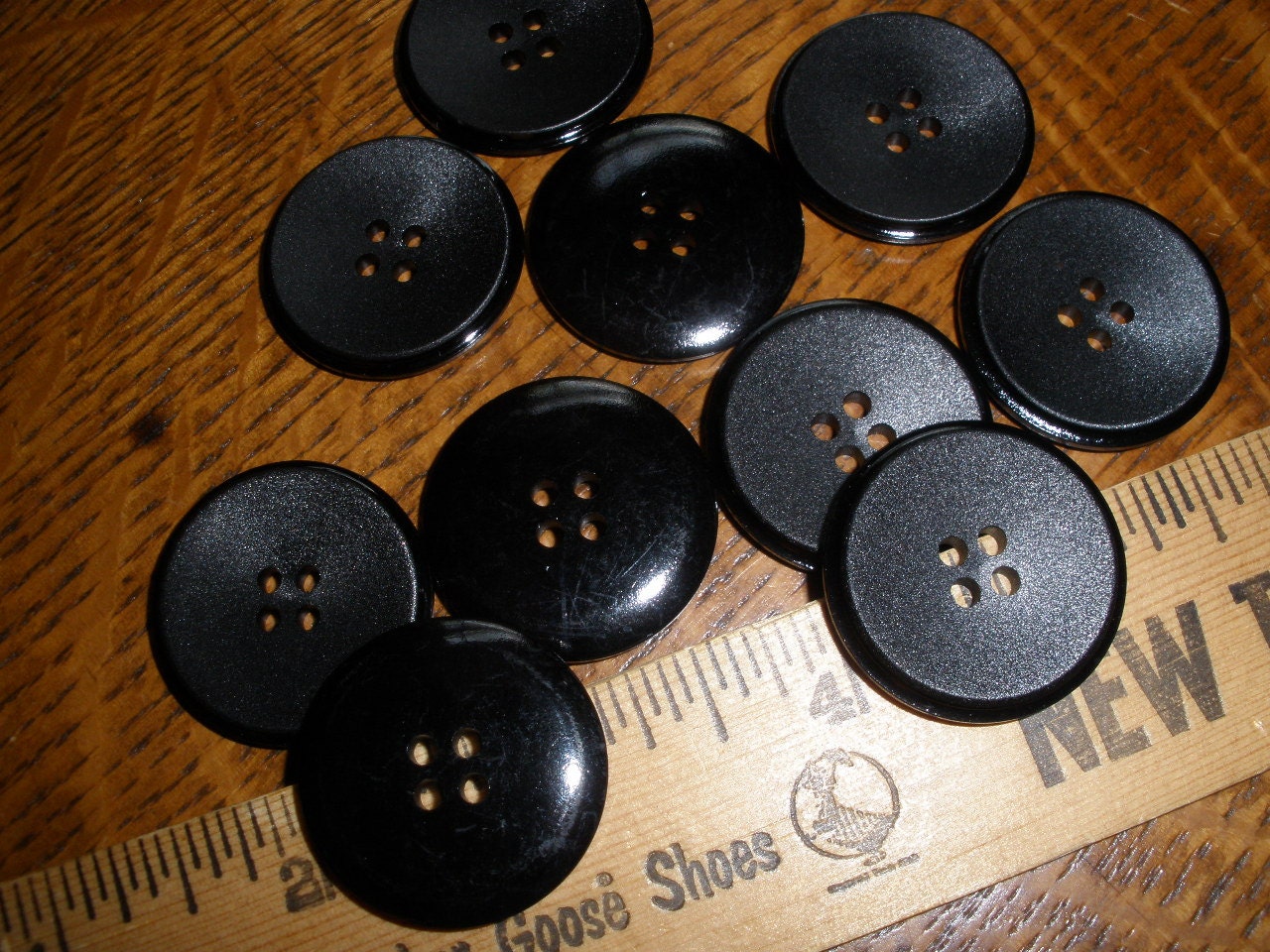 Textured Black Coat Buttons 45L 32L Concave 1 1/8" 13/16" (28mm 20mm ...
