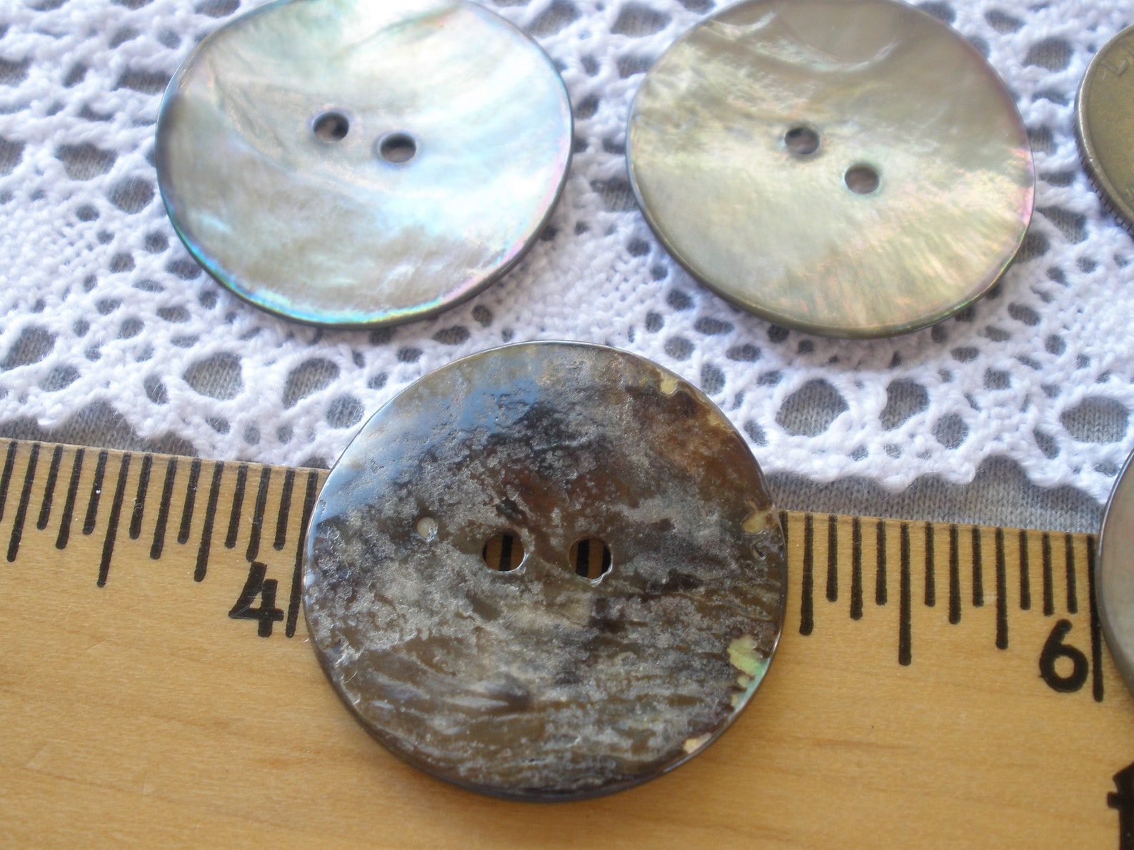 Extra Large 3CM Pearl Smoke Real Shell Buttons MOP Natural 1 3/16 ...