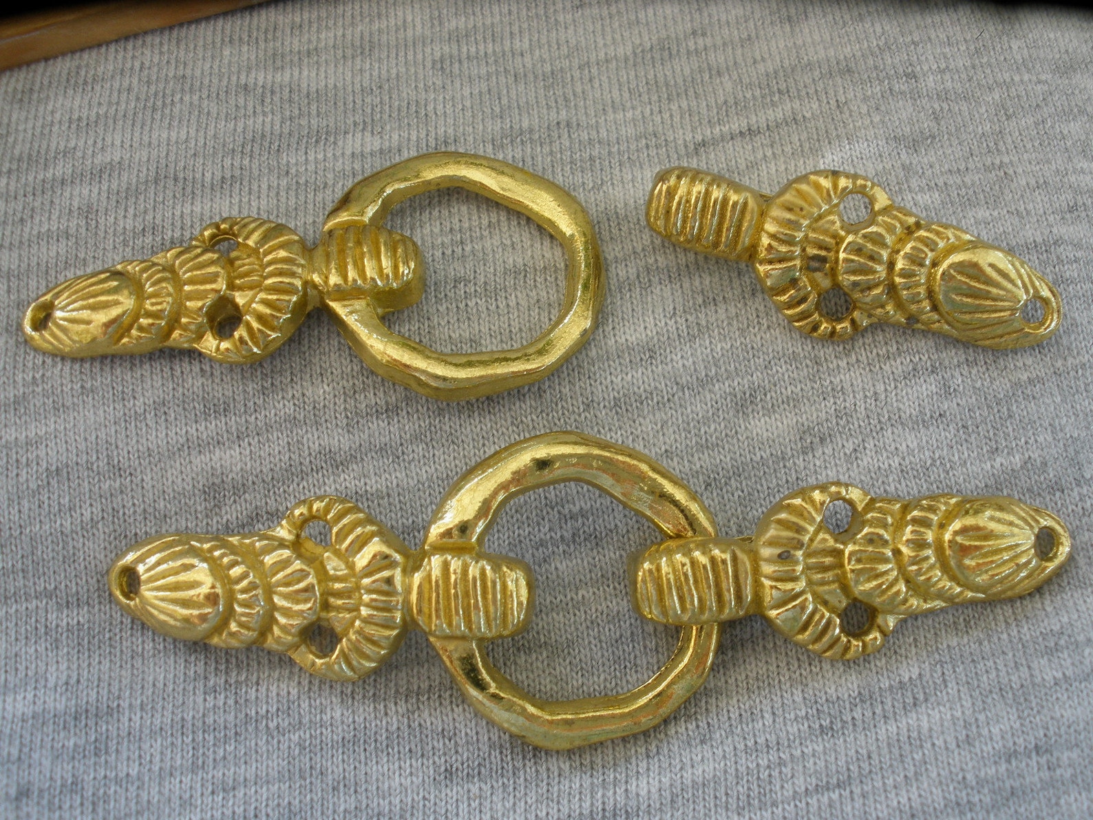 Vintage Sweater Clasp Gold Color Hook and Loop Coat Closures 1 | Etsy