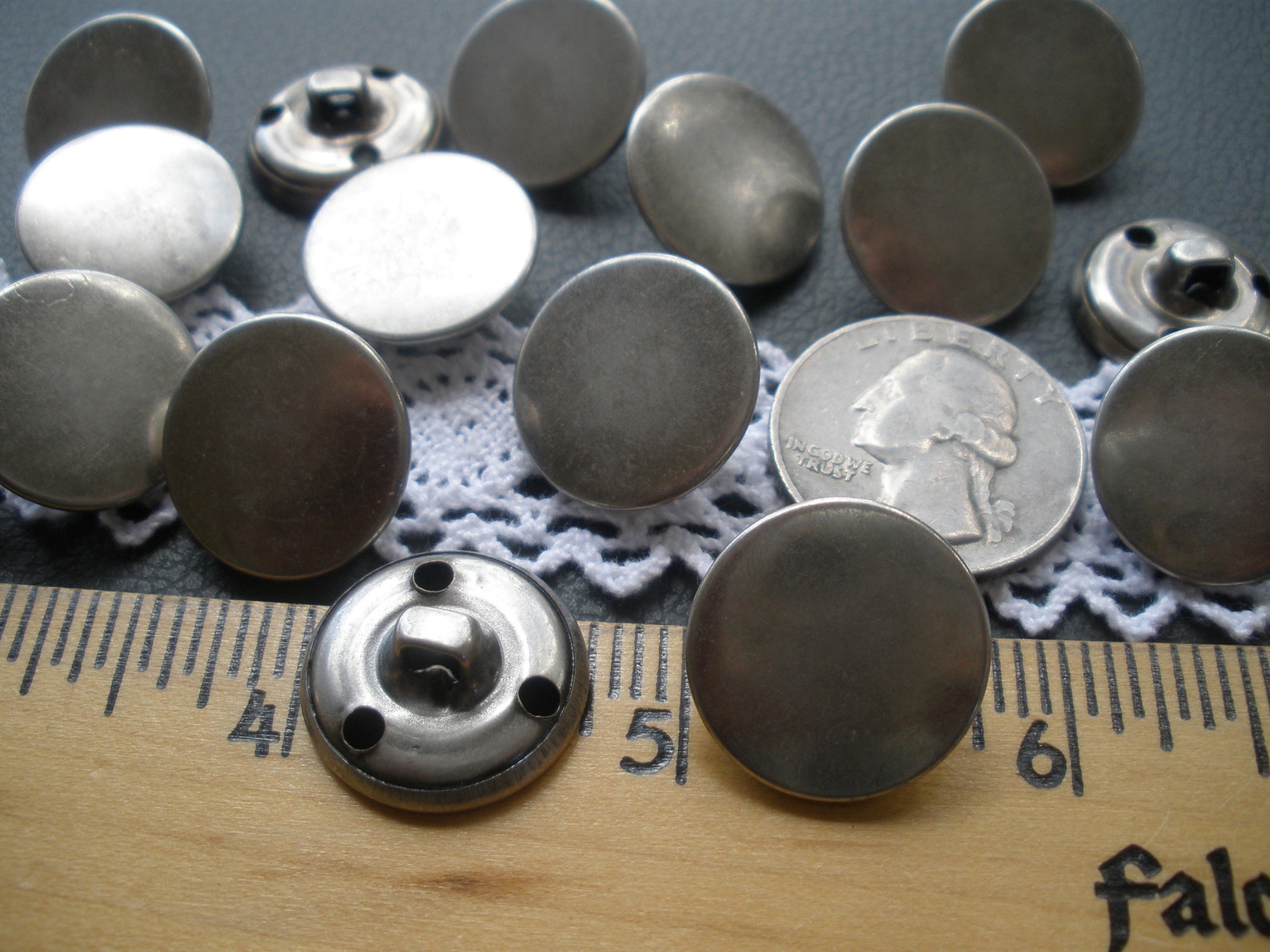 19MM Antique Silver Blazer Shirt Buttons Flat Front Shank - Etsy