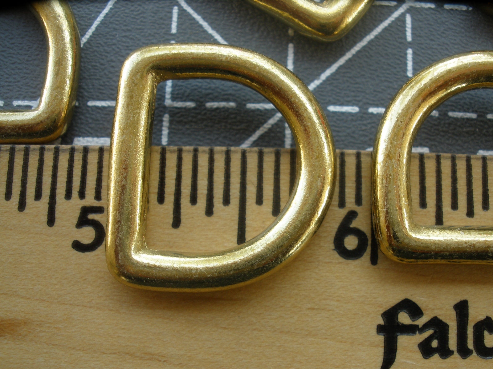 Metal 5/8" D Ring D-ring Dee Rings Gold Brass Tone 4 Pieces Webbing ...