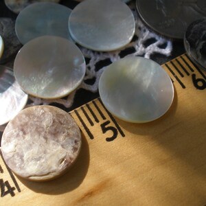 100 Shell Discs Real Agoya Shell Round Blank Discs NATURAL Pearl MOP 11 ...