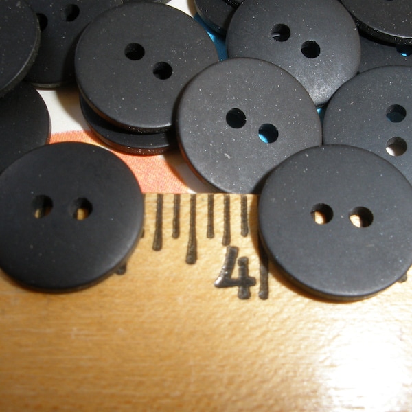 Black Matte 2 Hole Buttons - Etsy