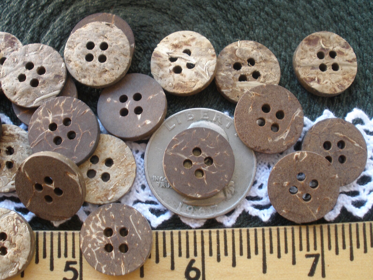 Classic 15MM Coconut Shell Shirt Buttons 4-hole 24L Knit | Etsy