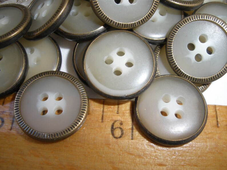 15MM Metal Rim Buttons 24L 5/8 Etched Antique Brass With - Etsy