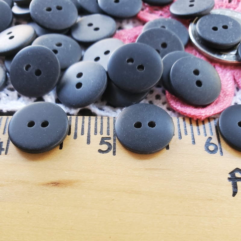 Black Matte Buttons - Etsy
