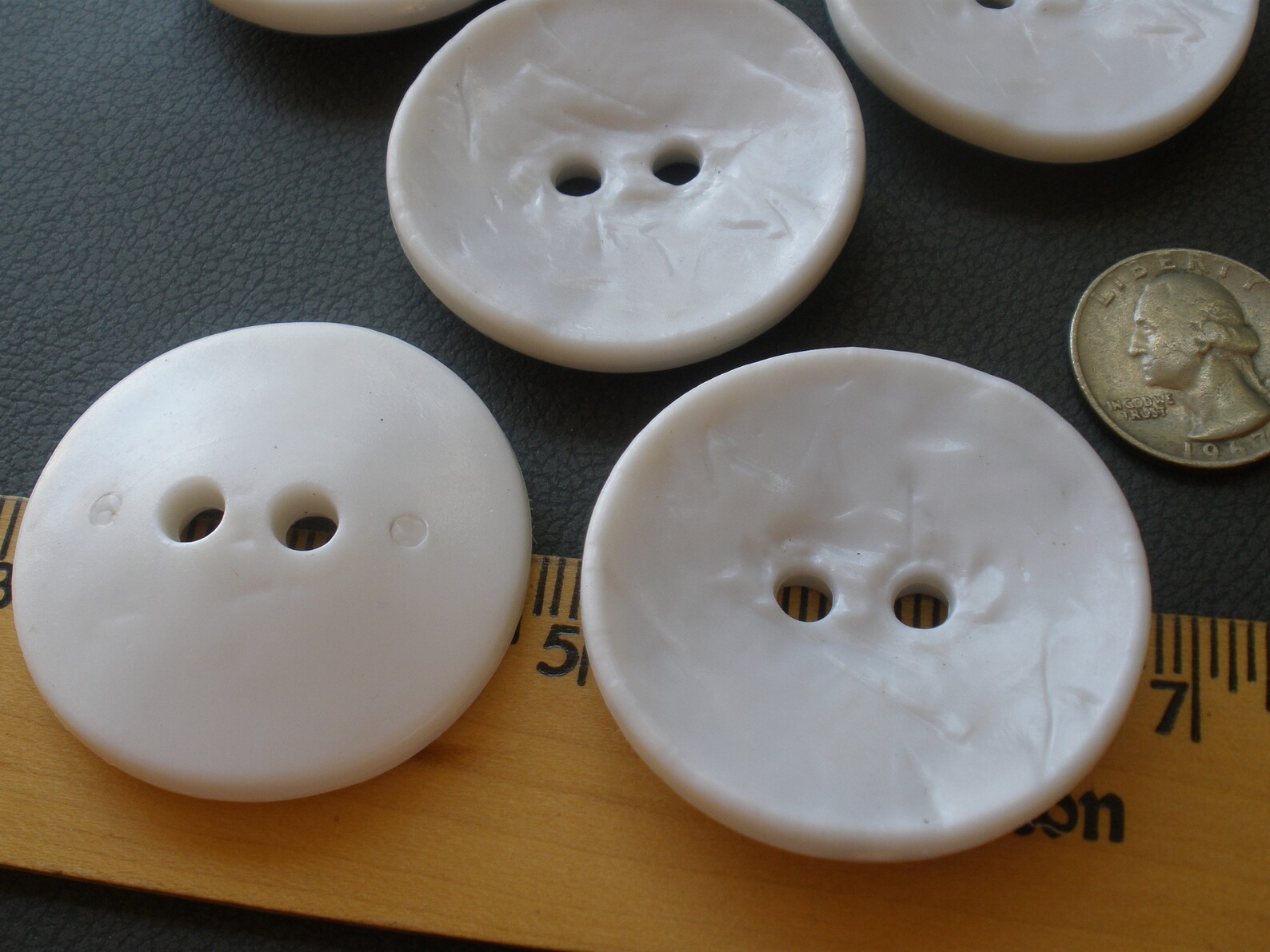 Extra Large 46MM off White Plastic Buttons 2 Hole Sew on Large 4mm ...