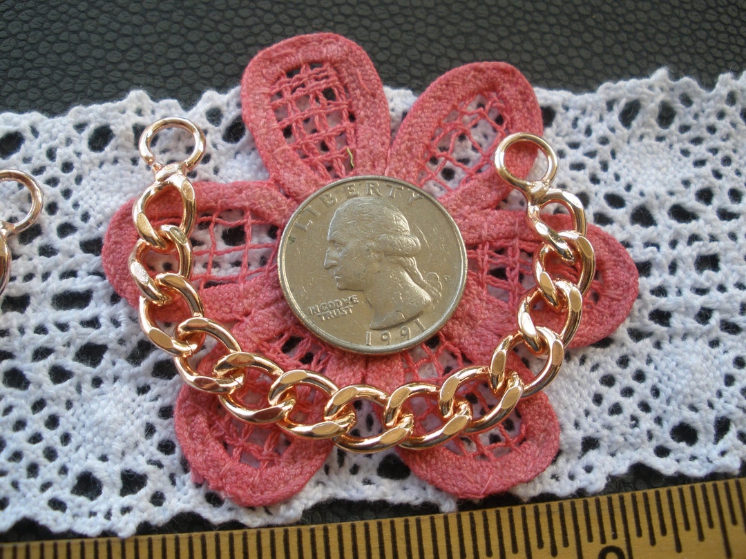 Rose Gold Color Metal Coat Chain Hanging Loop Findings 4.5" Long Large ...