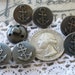 15MM Dull Silver Gunmetal Tone Anchor Pattern Buttons Shank Hollow ...