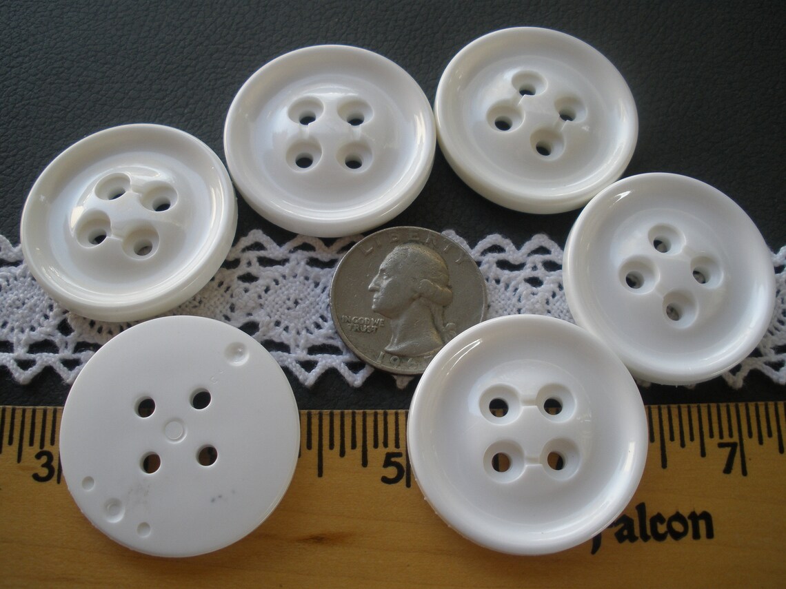 Extra Large White Plastic Coat Buttons 55L 35mm 1 3/8 - Etsy