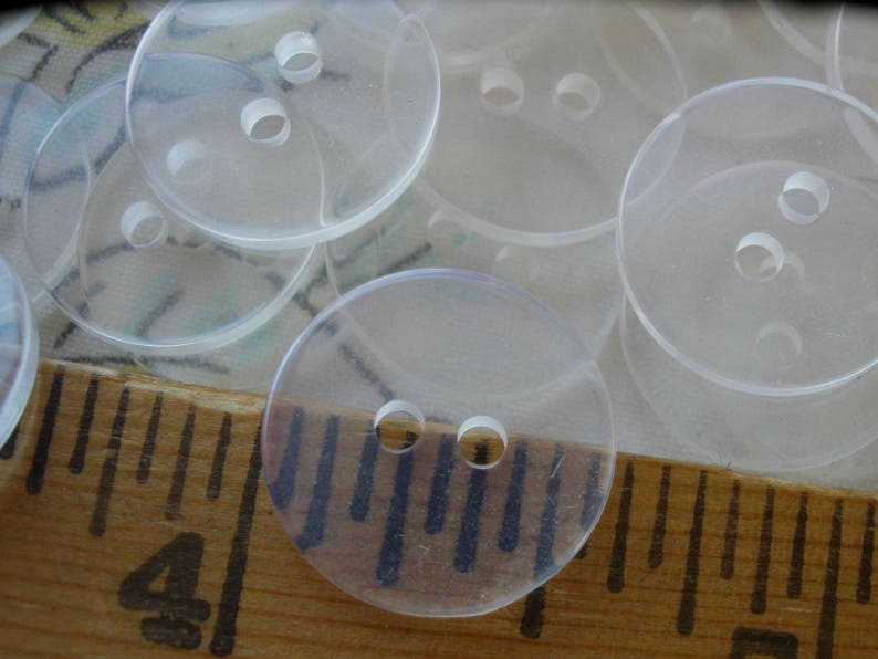 Clear Buttons 15MM 23L 2 hole plastic sew on costume crafts | Etsy