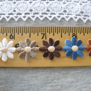 5.8 Yards Multi-color Daisy Chain Iron on Applique Trim 3/4" Wide Teal ...
