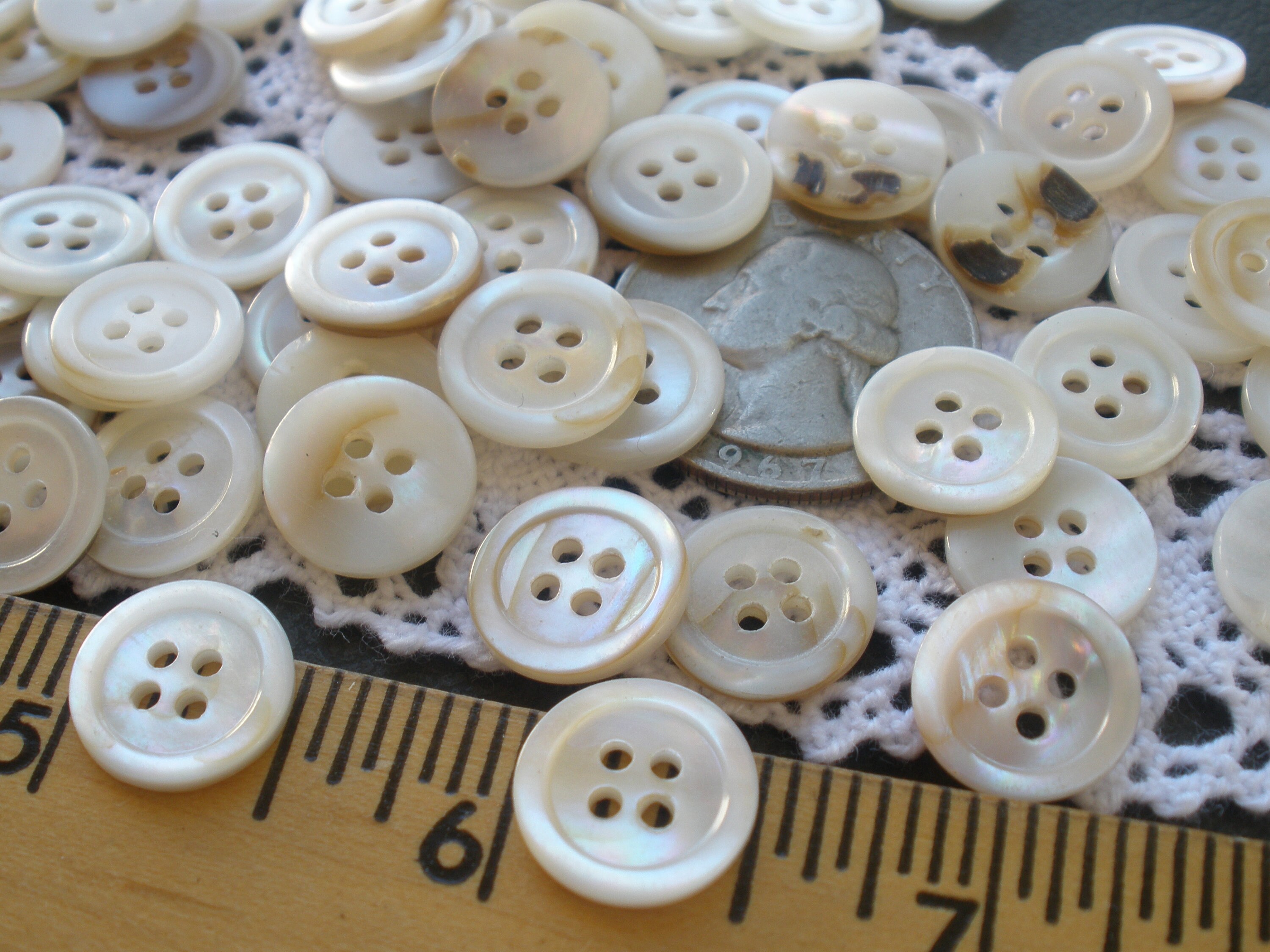 Washibodo MOP Shell Buttons Natural 3 Sizes 18L 20L 28L 11mm-18mm ...