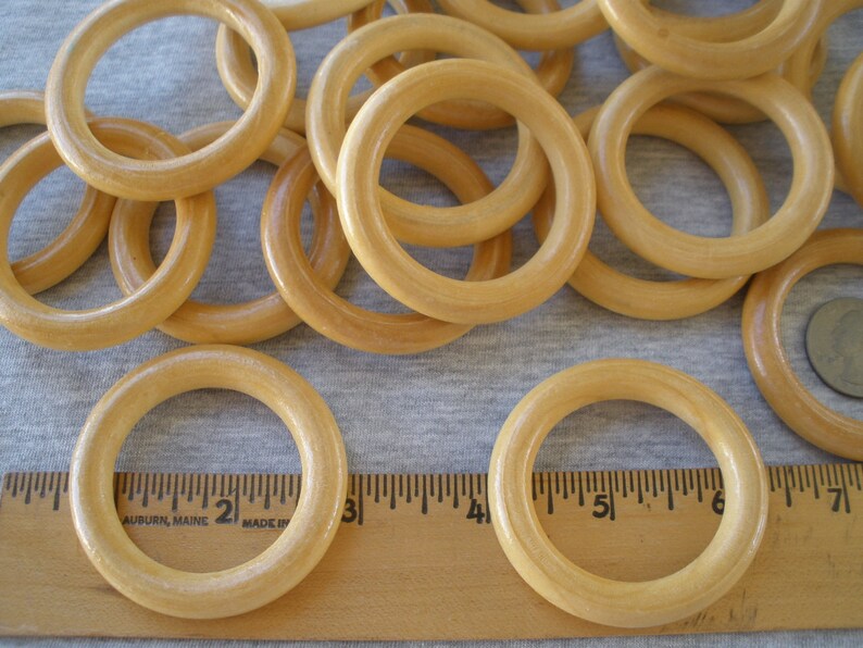 57MM Wood Rings Round 41mm 1 5/8 Opening 2.25 - Etsy