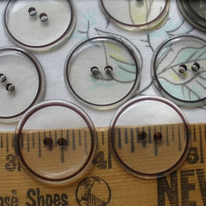 Cool Clear Vintage Buttons 7/8" 22MM 2 Hole Plastic Sizes 36L ...