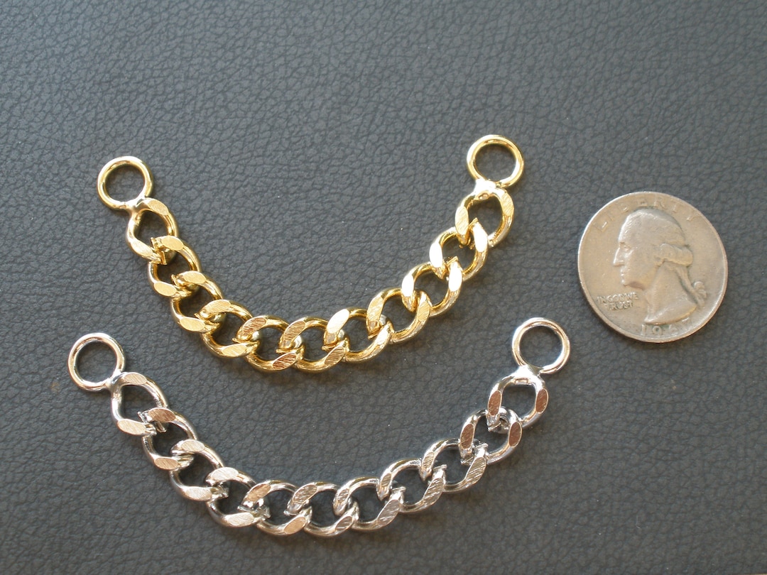 Coat Chain Hanging Loop Finding Silver or Gold Color Metal 3.75" to 4 ...