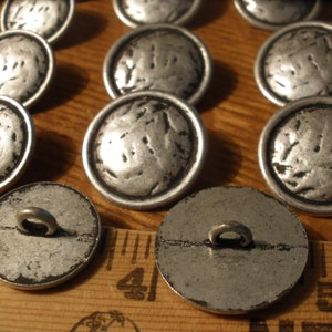 Steampunk Industrial Shank Buttons 28L 32L Antique Pewter Color Metal ...