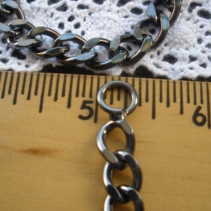 Coat Chain Hanging Loop Findings Gunmetal Color Metal 4.5" Long Large ...