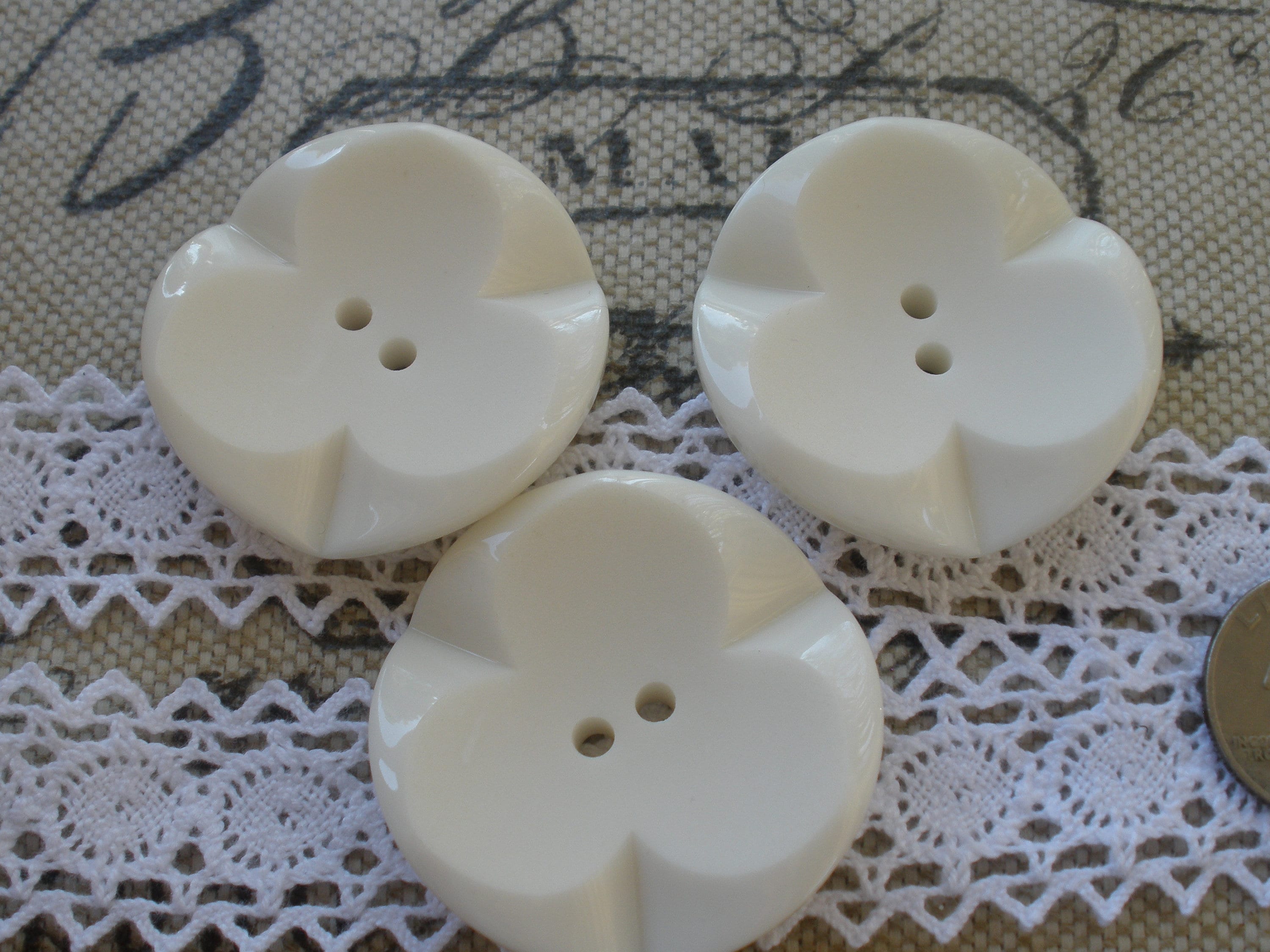 44MM Ivory Off-White Coat Buttons Extra Large 70L 1.75 | Etsy