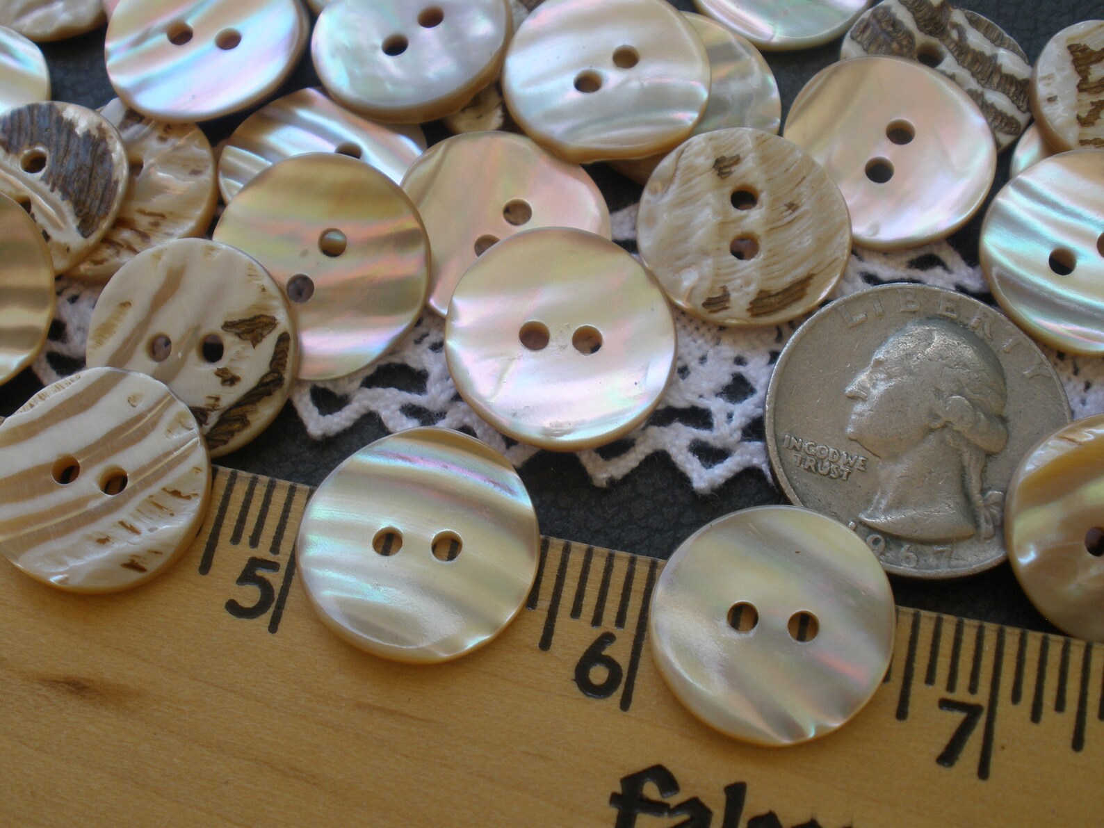 Champagne Lustre Real Shell Buttons 11/16 28L MOP - Etsy