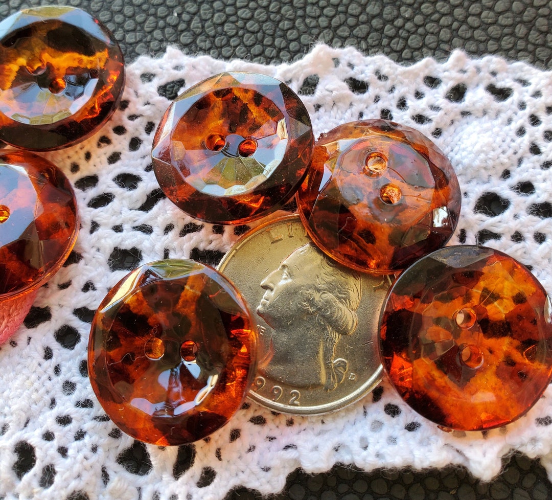 20MM Cool Thick Translucent Plastic Tortoise Shell Buttons 32L 13/16 ...