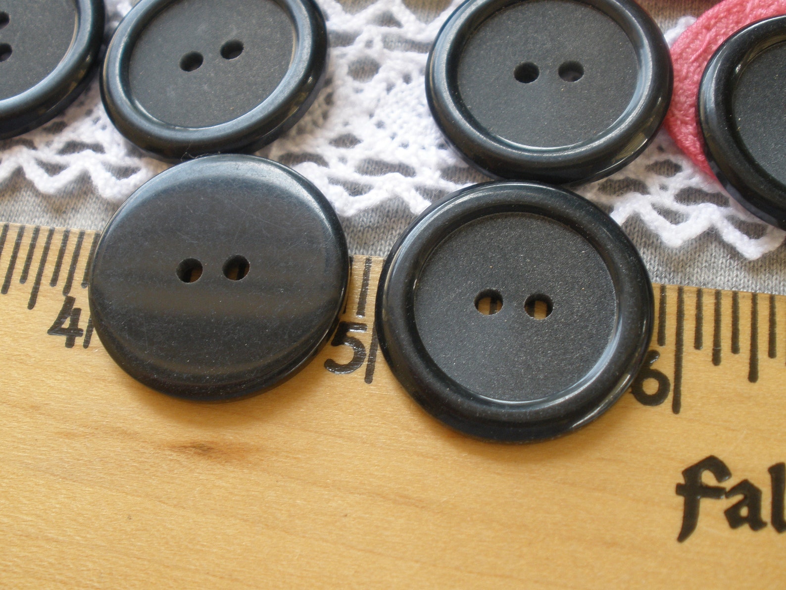 23MM Matte Black Buttons Textured Front With Shiny Rim 24 - Etsy
