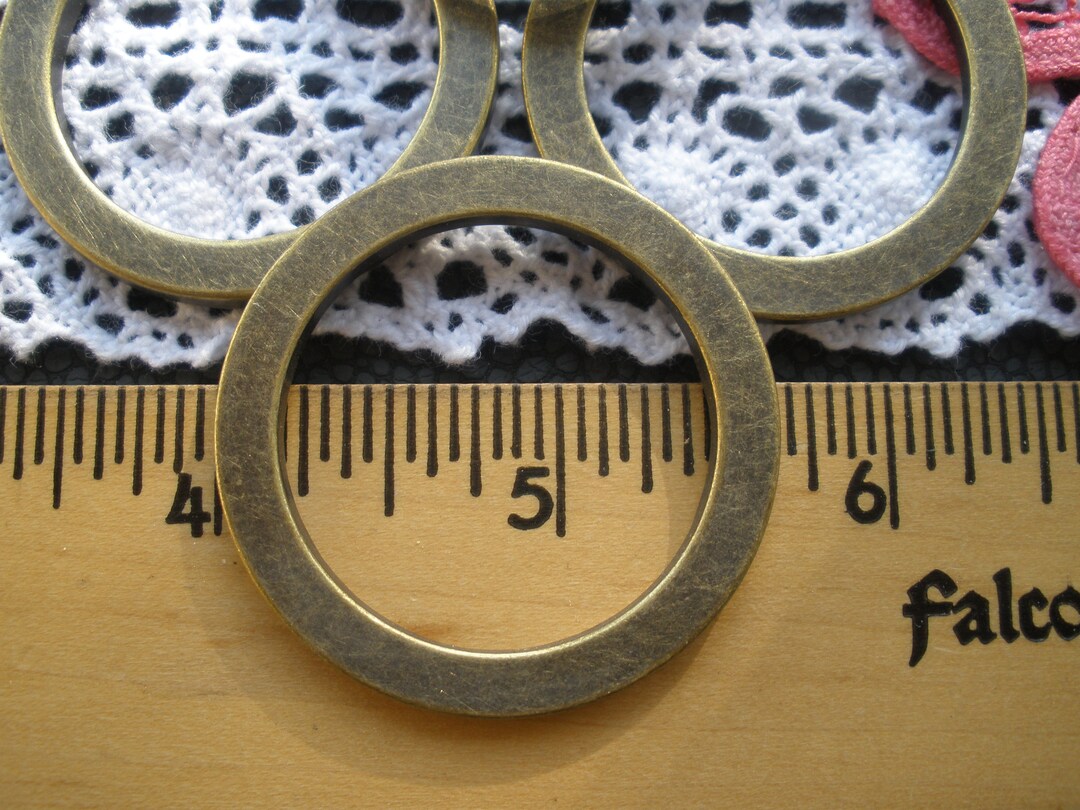 32MM ID 41MM OD Metal Flat O Rings Antique Brass Color Round 1.25 ...