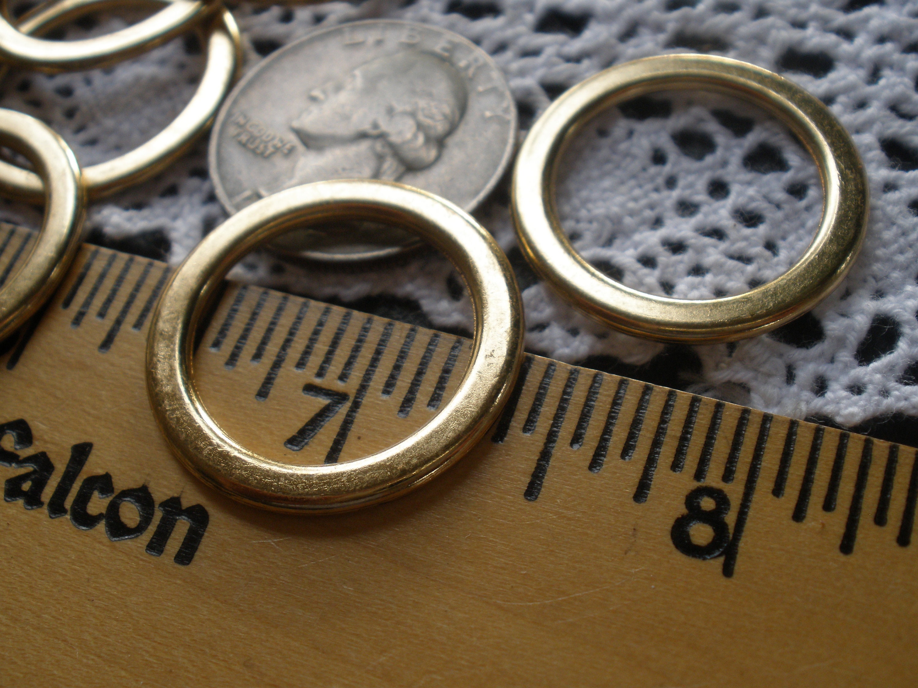 26MM OD / 20MM ID Metal Flat O Rings Light Gold Color Round - Etsy