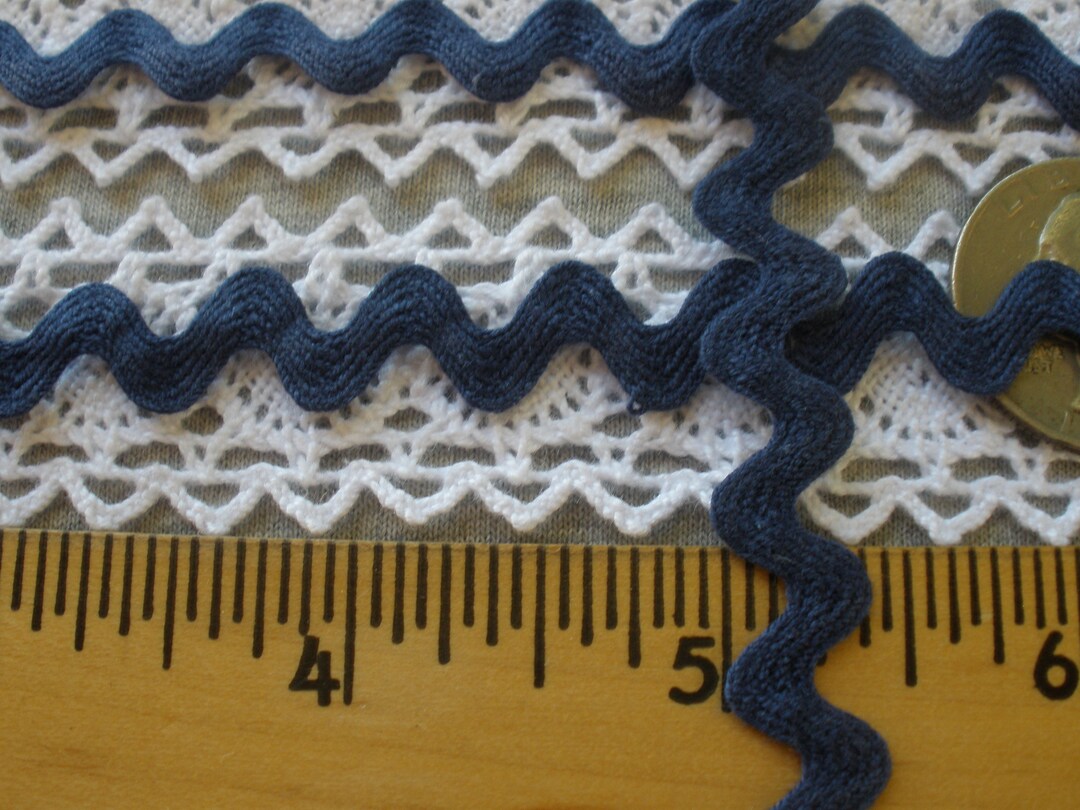 Navy Blue Vintage Cotton Rick Rack Trim Choose Yards 3/8" Ric Rac ...